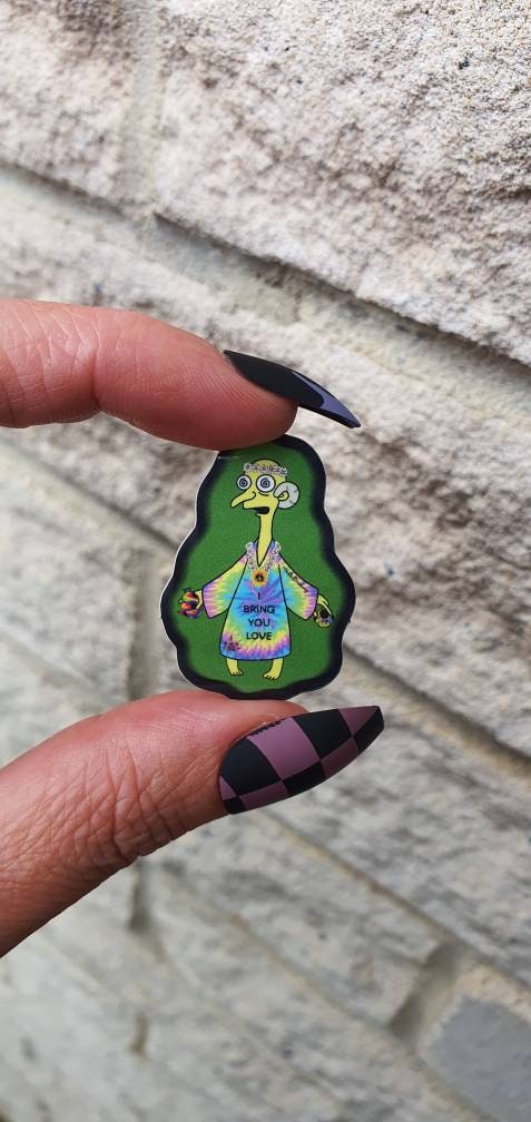 Trippy Burns Stickers. Hippy Burns. Mini Stickers. – Madhattersdiary6